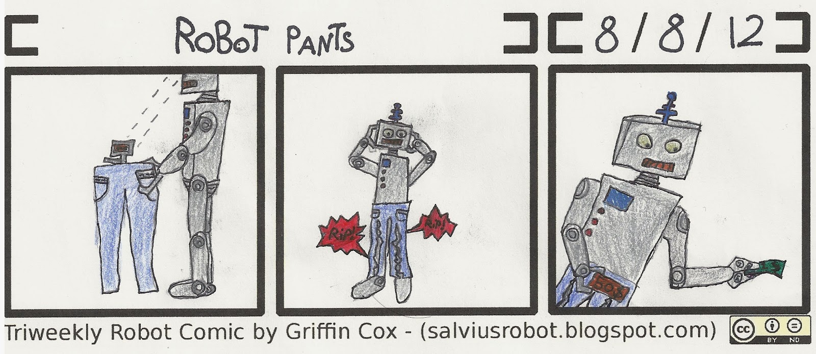 Triweekly Robot Comic - Robot Pants