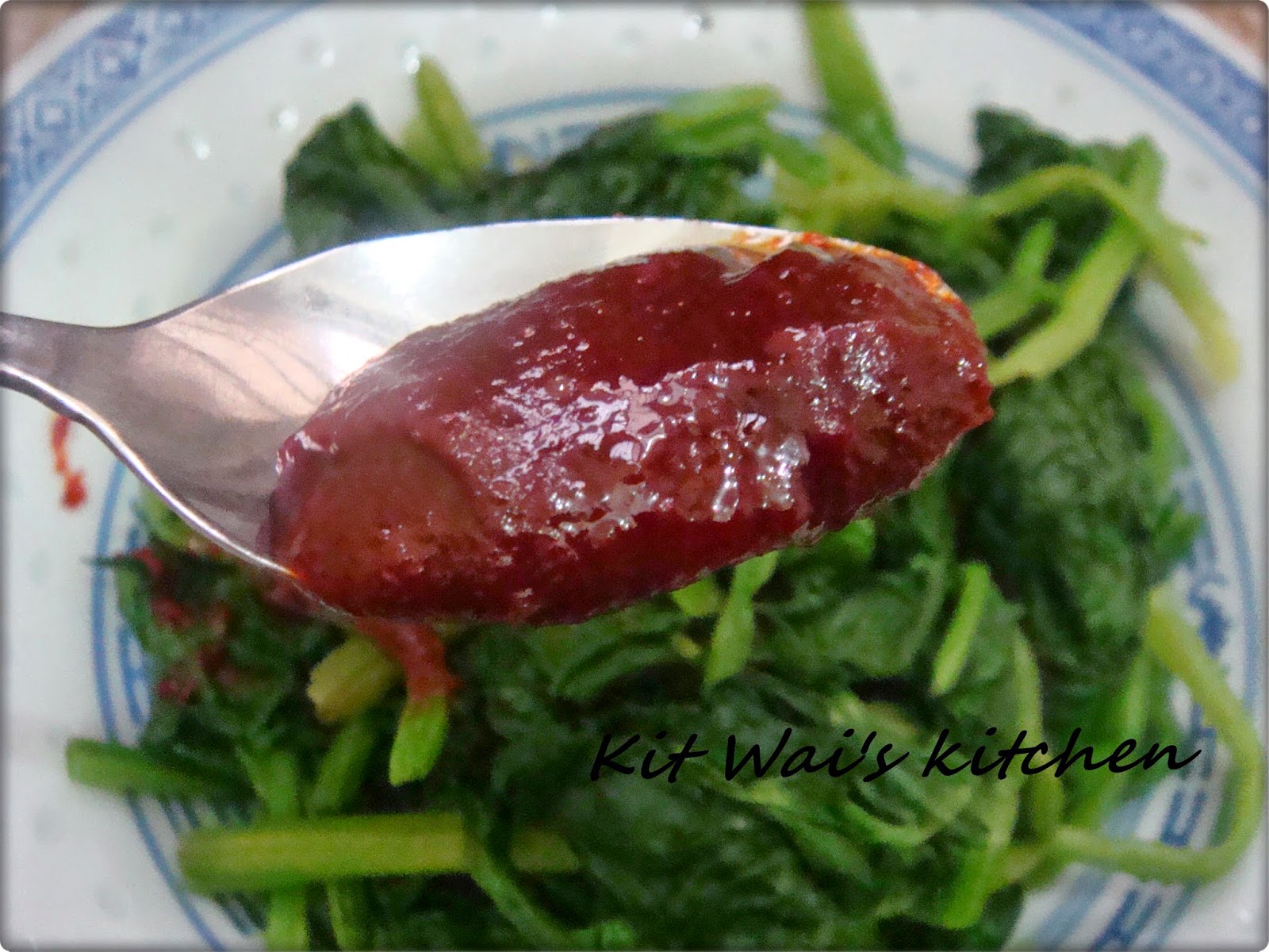Kit Wai's kitchen : 韩式凉拌菜 ~ Korean Spinach / Shigumchi Namul ( 시금치나물 )