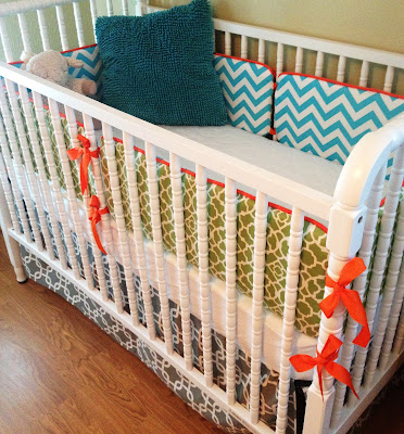 Embracing the Unexpected: DIY Crib Bumpers in two fabrics