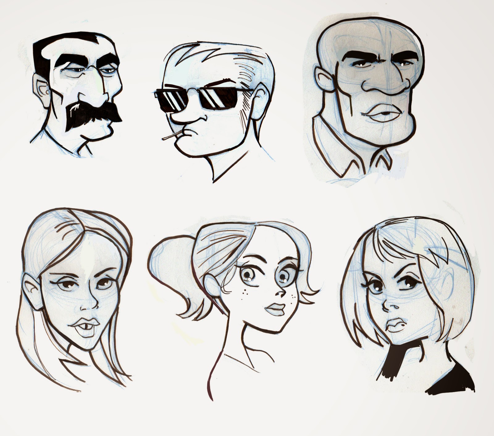 Joe Pearman Art: Cartoon faces week 17