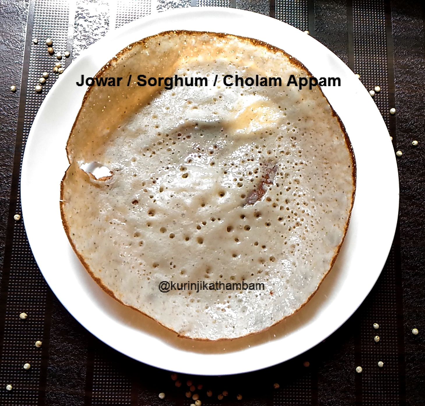 Jowar Aappam / Sorghum Appam / White Cholam Aapam | Jowar Recipes ...