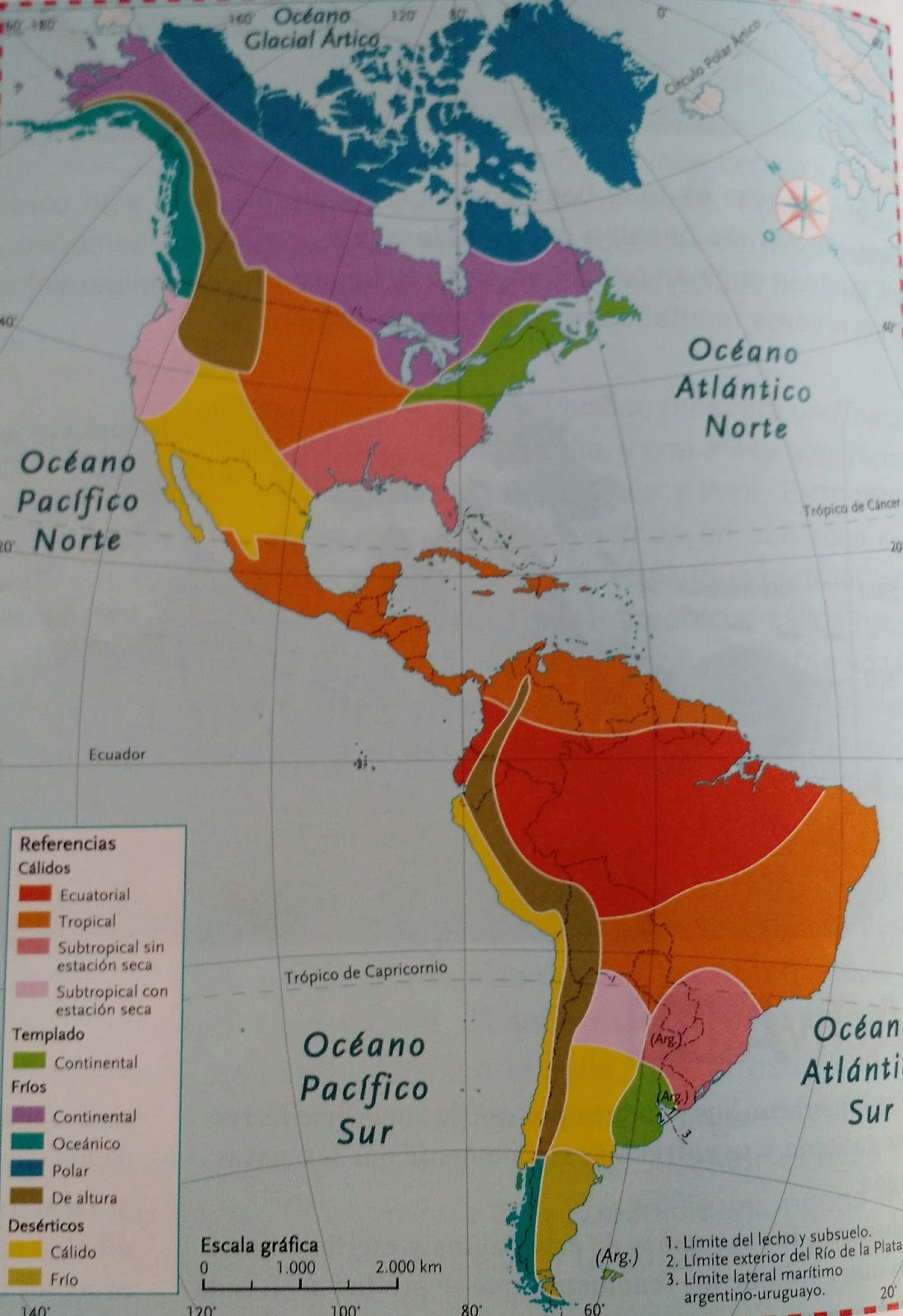 Mapa Con Los Climas De America