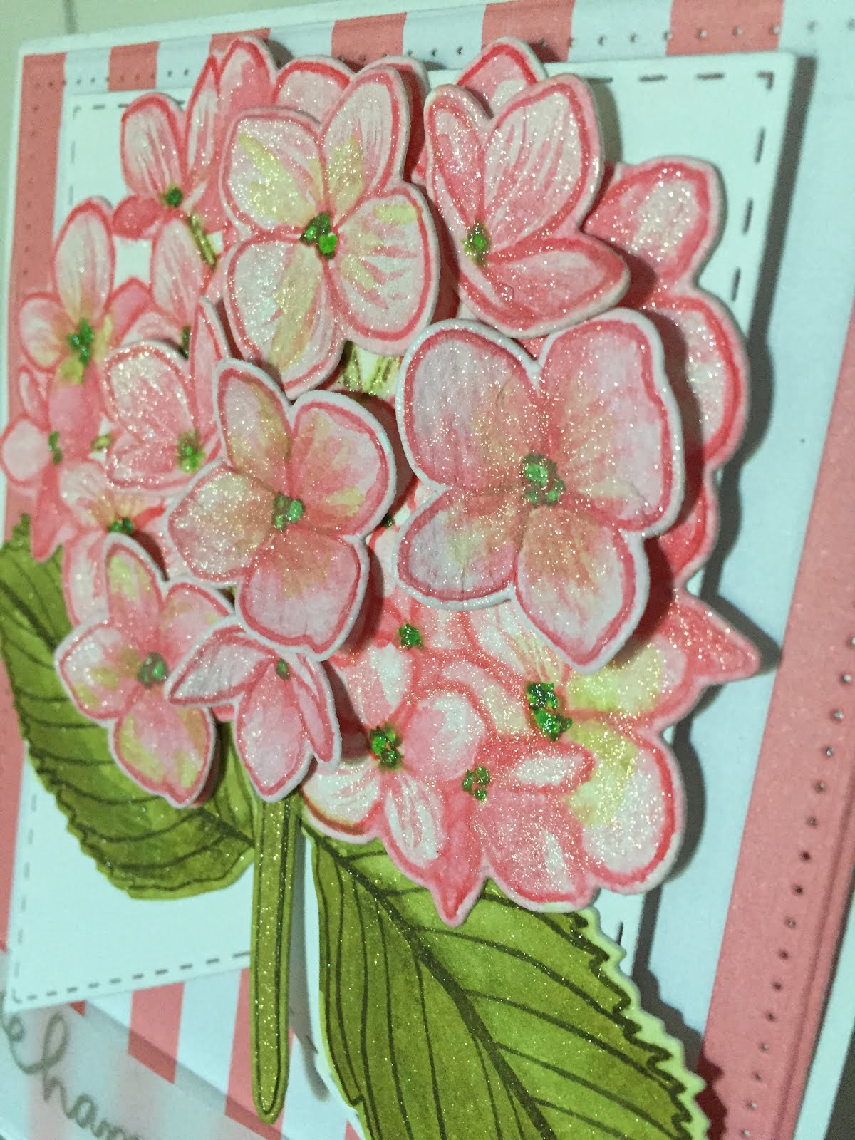 Crafting By Carol: Happy Birthday, Hydrangea Card