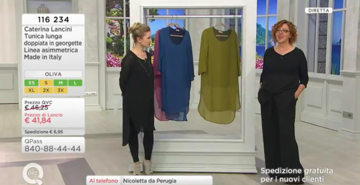 Caterina Lancini e la moda della stilista Pierre Colombo su QVC - Glamourday
