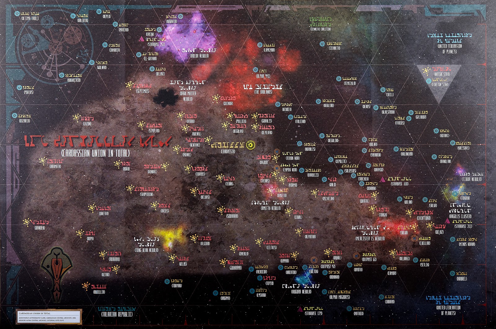 Guia de naves estelares: Cartografía de la Unión Cardassiana