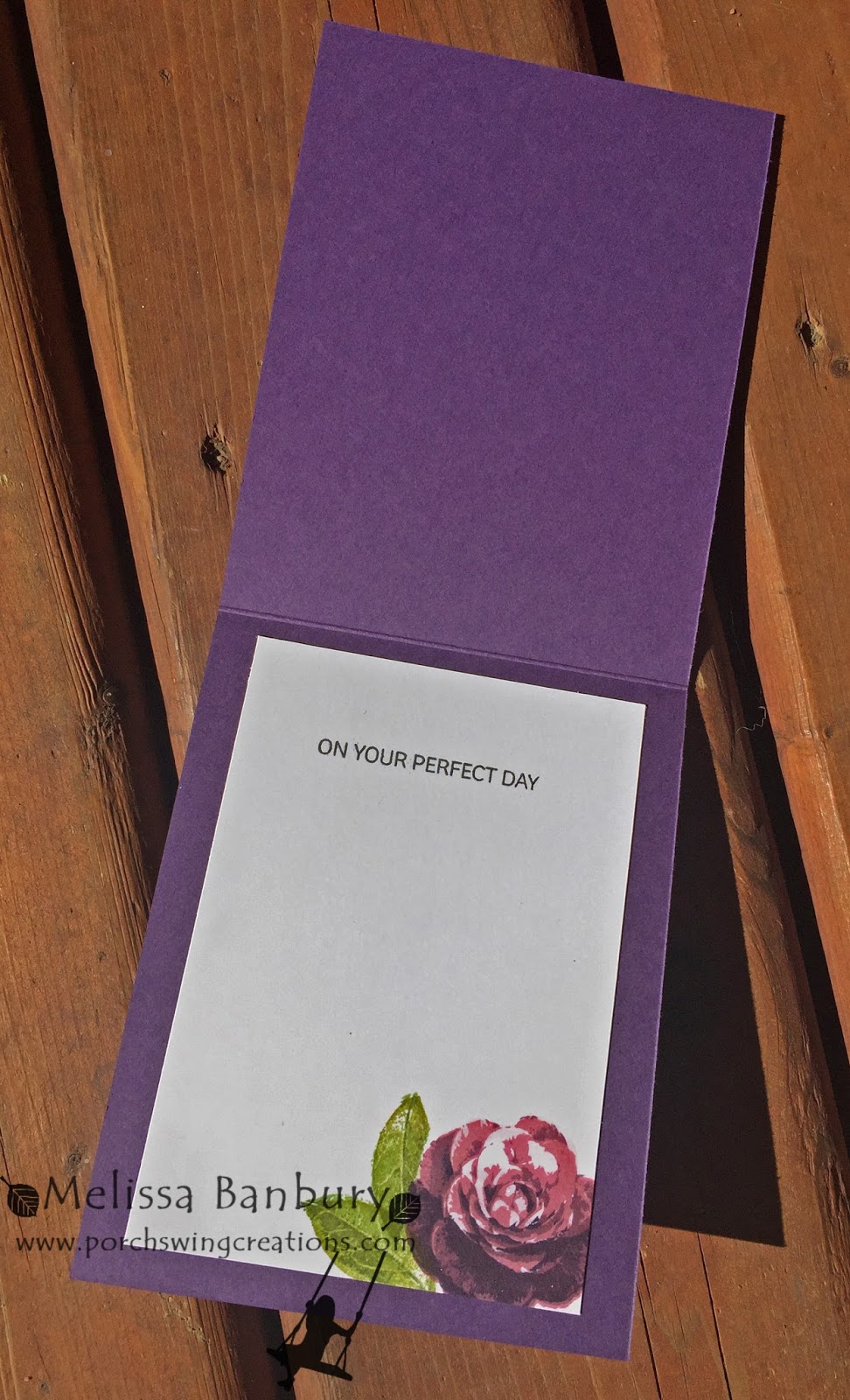 Porch Swing Creations: Picture Perfect Day Wedding Card