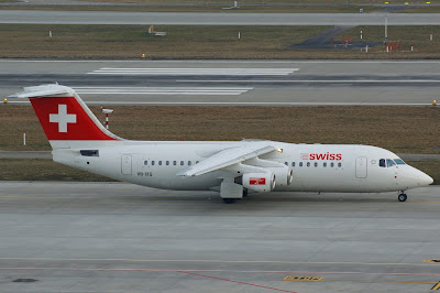 Flughafen Zürich: Swiss British Aerospace Avro RJ100 Flotte