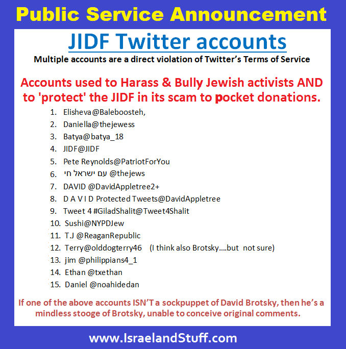 Joel Leyden: JIDF aka David Brotsky aka David Appletree Investigated by ...