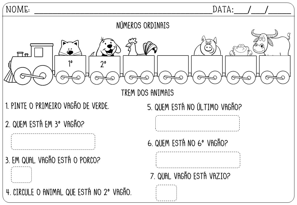 NÚMEROS ORDINAIS – Criar Recriar Ensinar