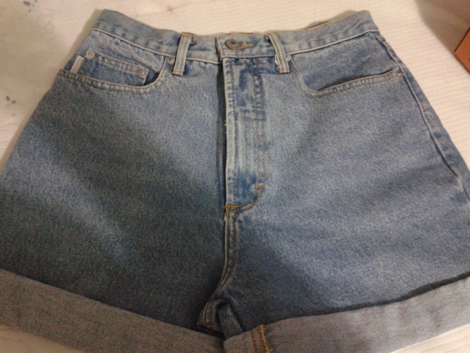 Maria Josefina : Shorts jeans cintura alta anos 80