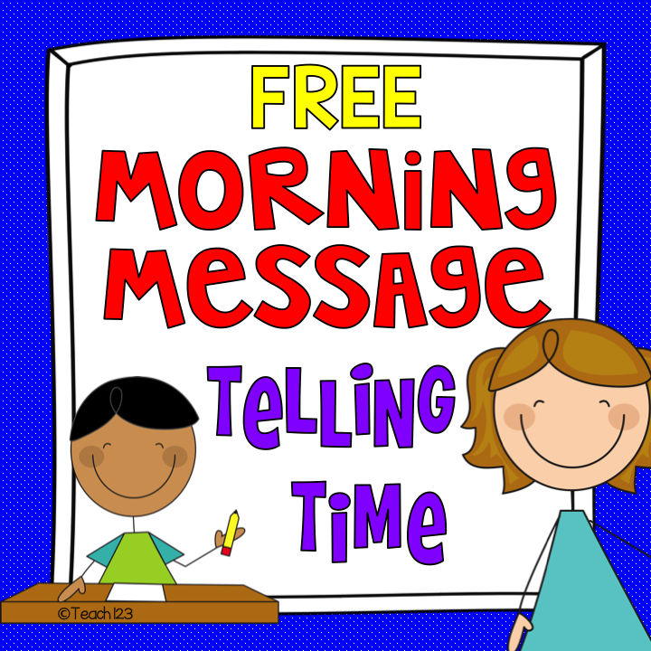 FREE Morning Message - Telling Time - Owl-ways Be Inspired