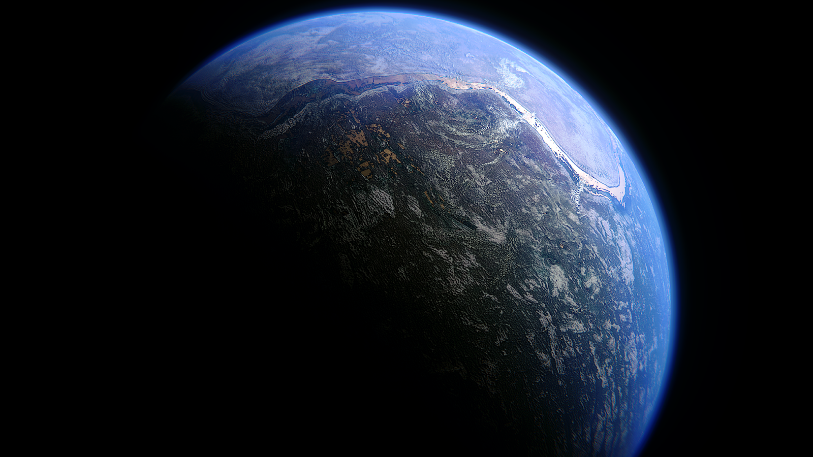 4k Planet Wallpaper I made for a friend! : r/blender