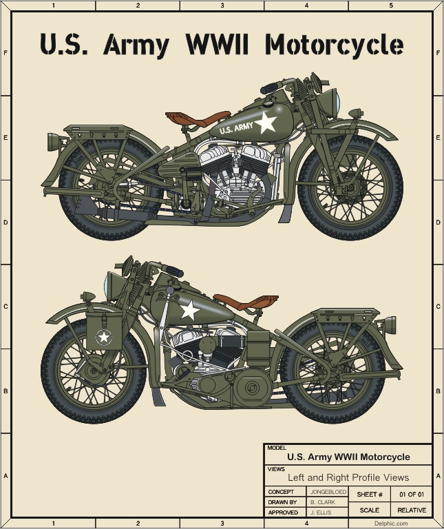 Motoblogn: U.S. Army World War II Motorcycle By Delphic Designs