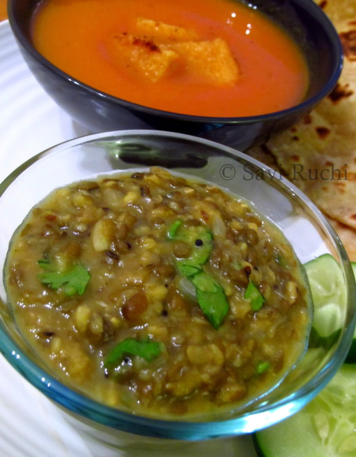 Savi-Ruchi: Hara Moong dal | Indian style spicy mung beans | Hesaru ...