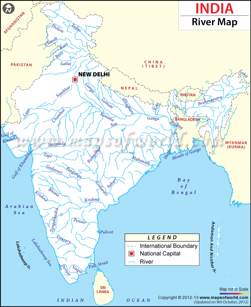 Mirror of India: India River Map