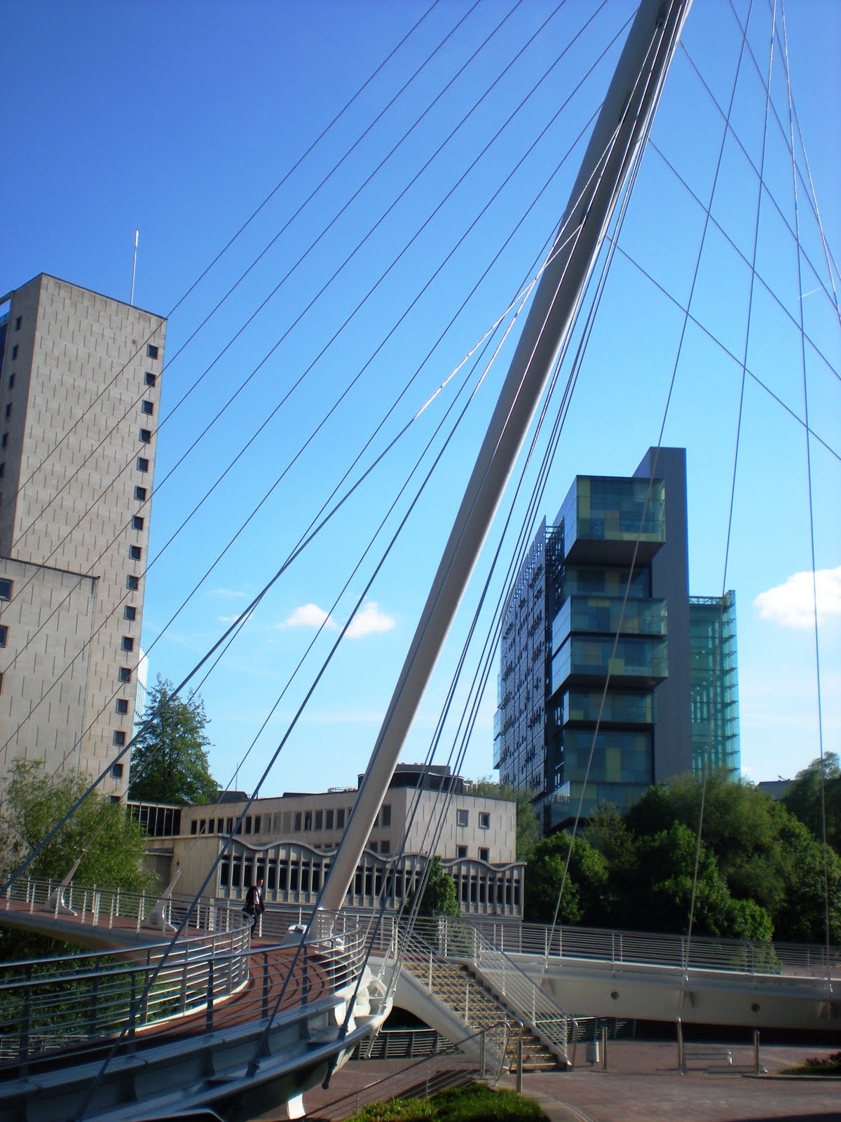 mancunian wave: Trinity Bridge across the Irwell