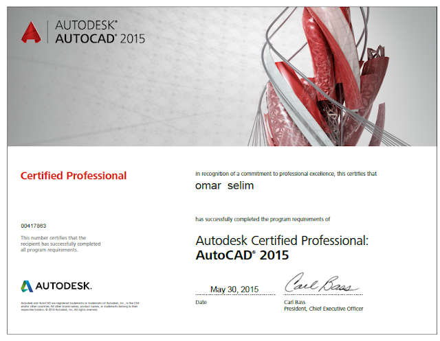 Autodesk certified professional autocad 2015 | BIM arabia