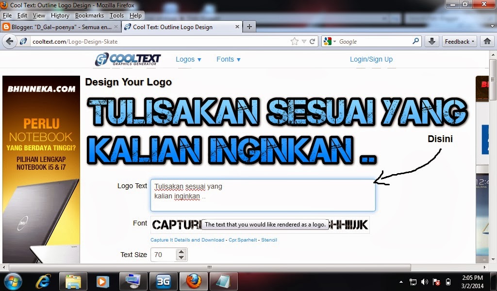 Cara Membuat Tulisan Indah dengan Mudah Tanpa Software | "D_Gal~poenya"