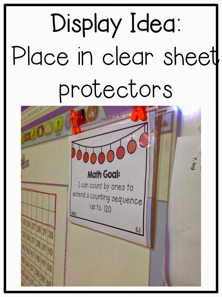 Go Math Objective/Goal Posters | Mrs. Wheeler's First Grade Tidbits ...
