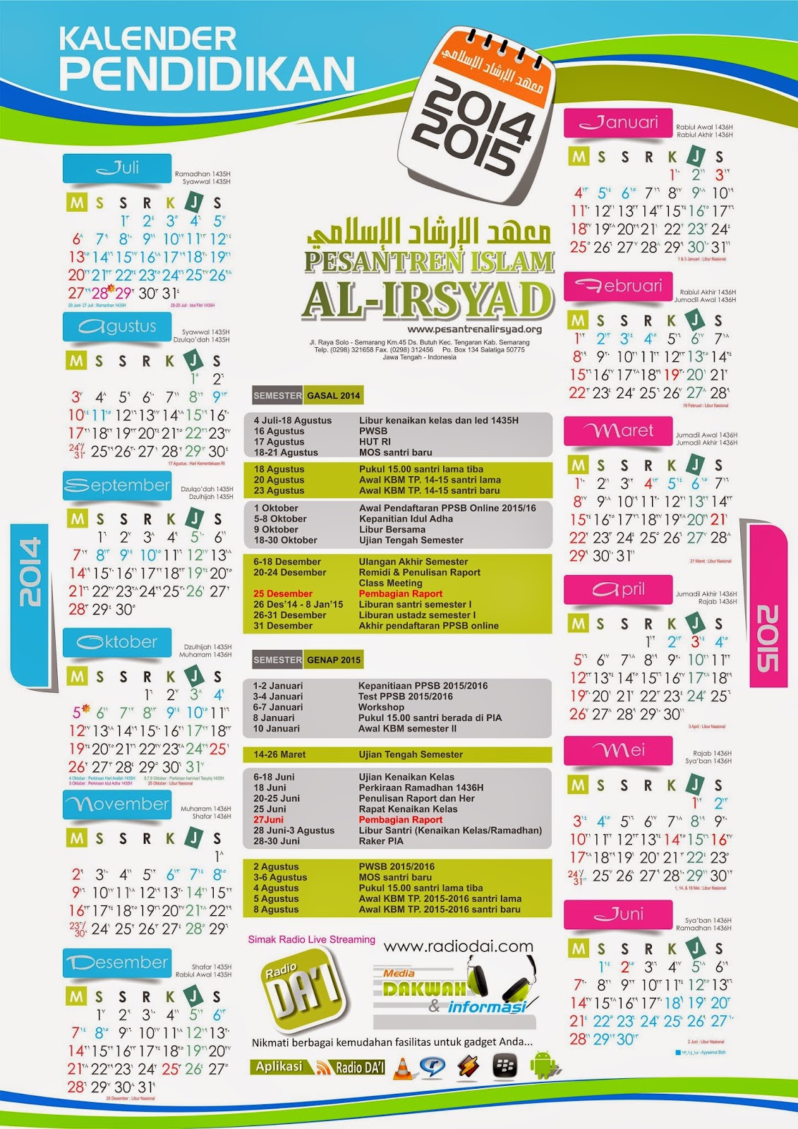 GROSIR BUSANA MUSLIM DEPAN GERBANG AL-IRSYAD TENGARAN: KALENDER ...
