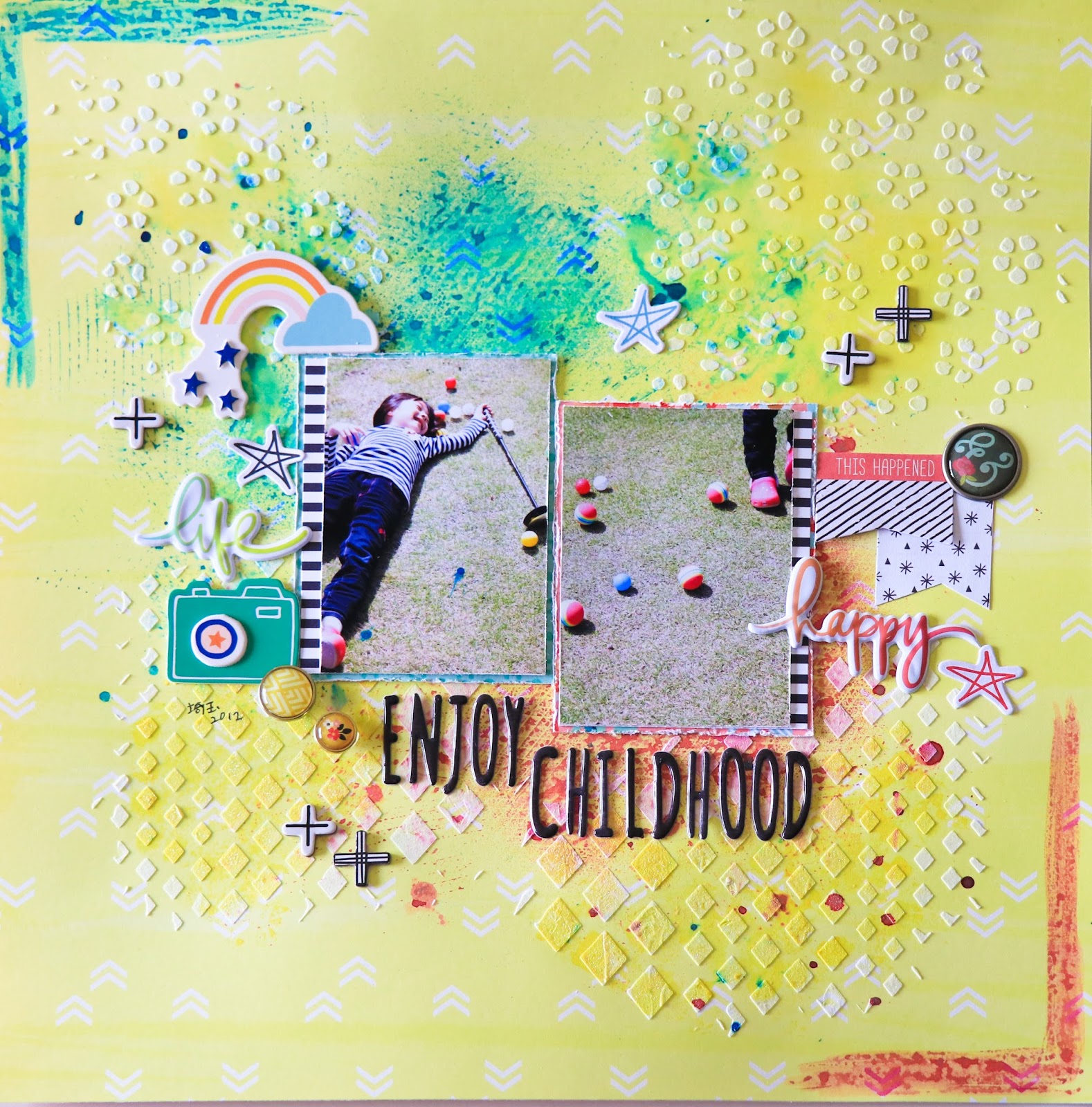 Natsuko's little craft room: ENJOY CHILDHOOD (Colorful Creations DT Work)