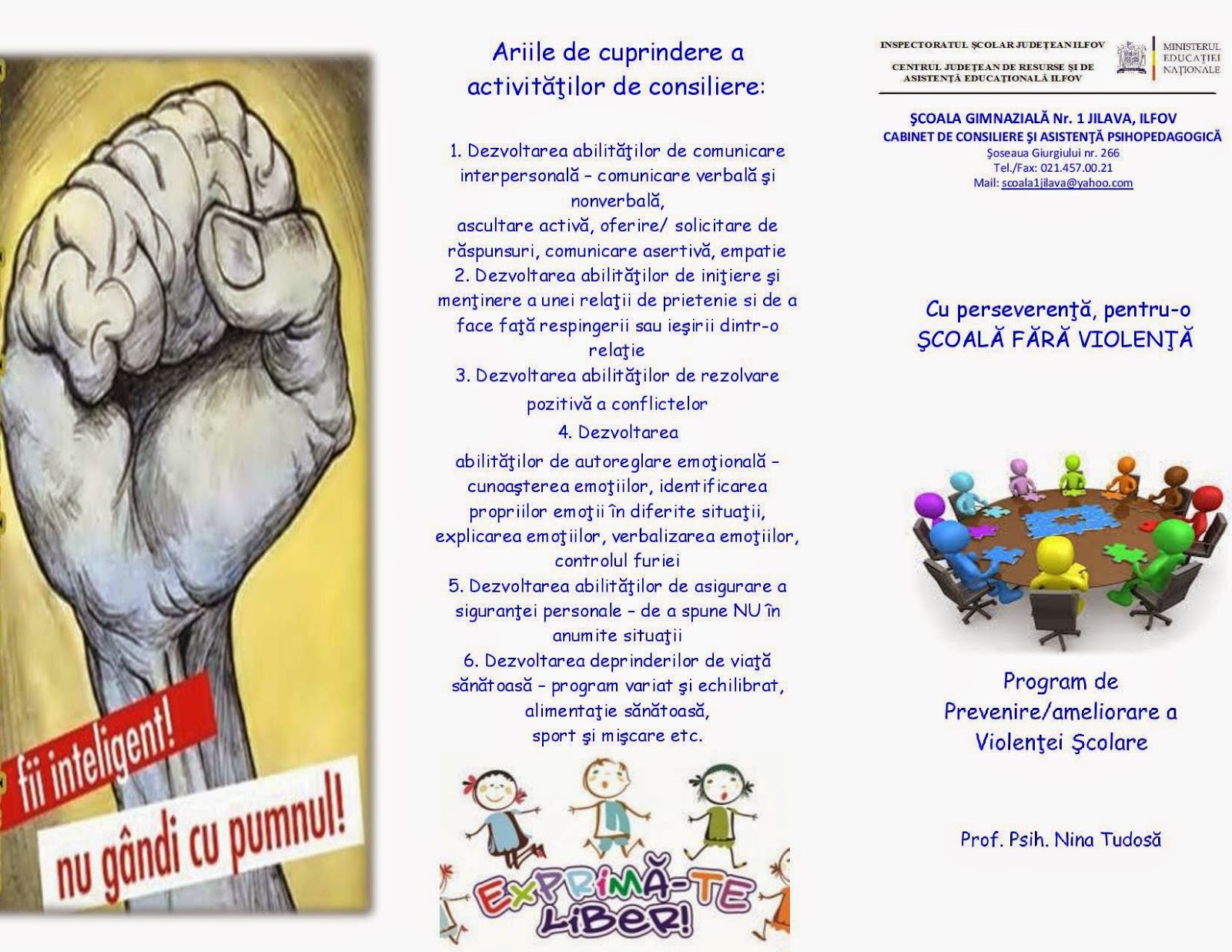 Consiliere şi Asistenţă Psihopedagogică: Pliantul Programului de ...