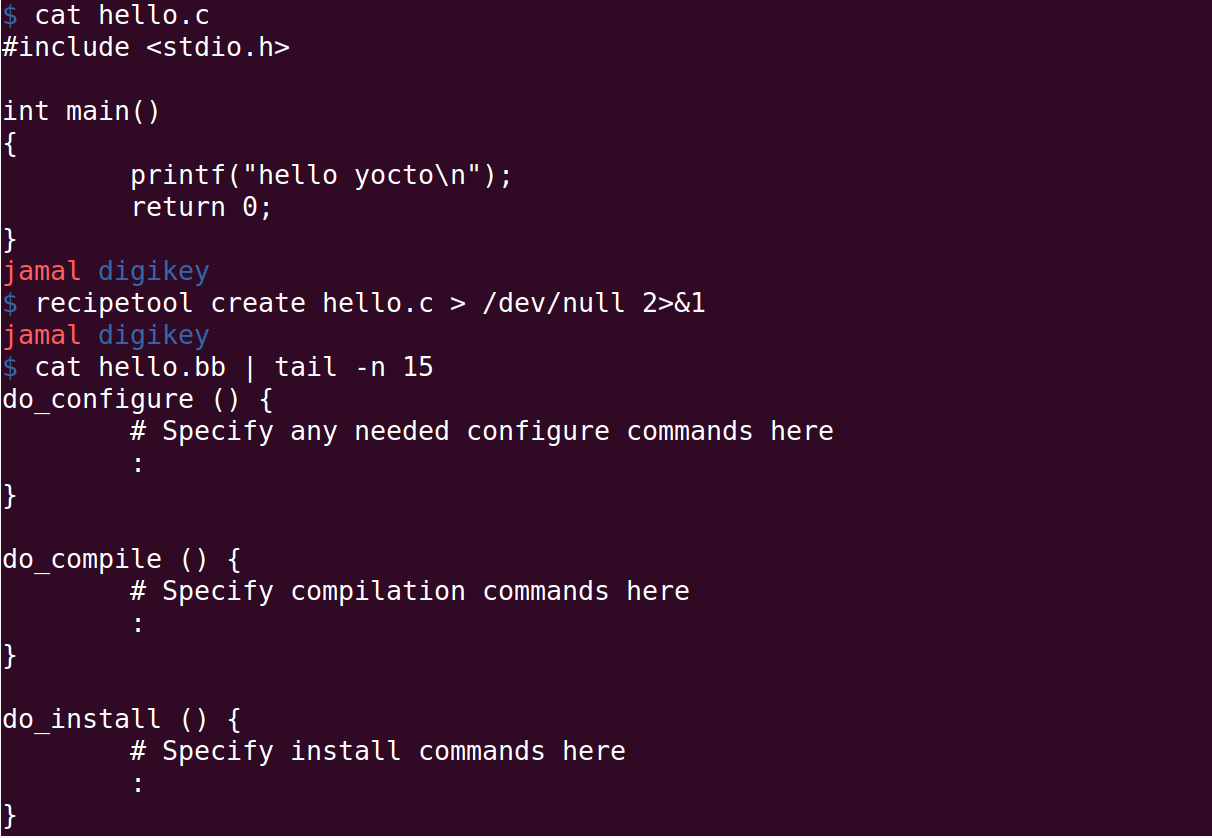 Yocto recipetool tutorial Yocto recipetool tutorial