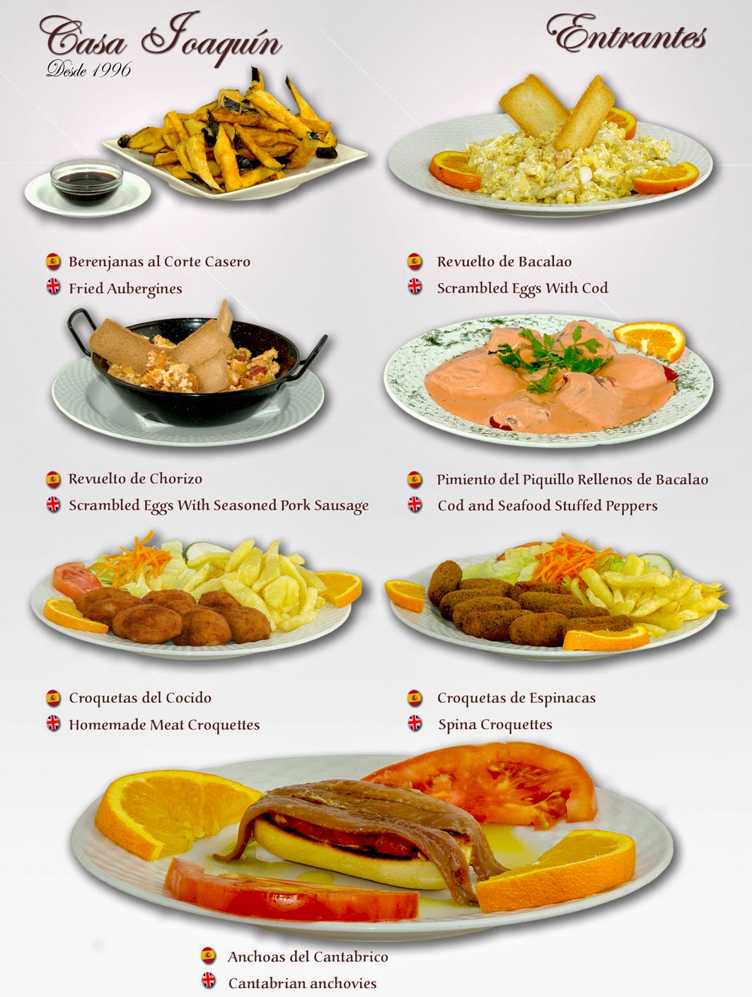 Entrantes ~ restaurante casa joaquin fuente de piedra