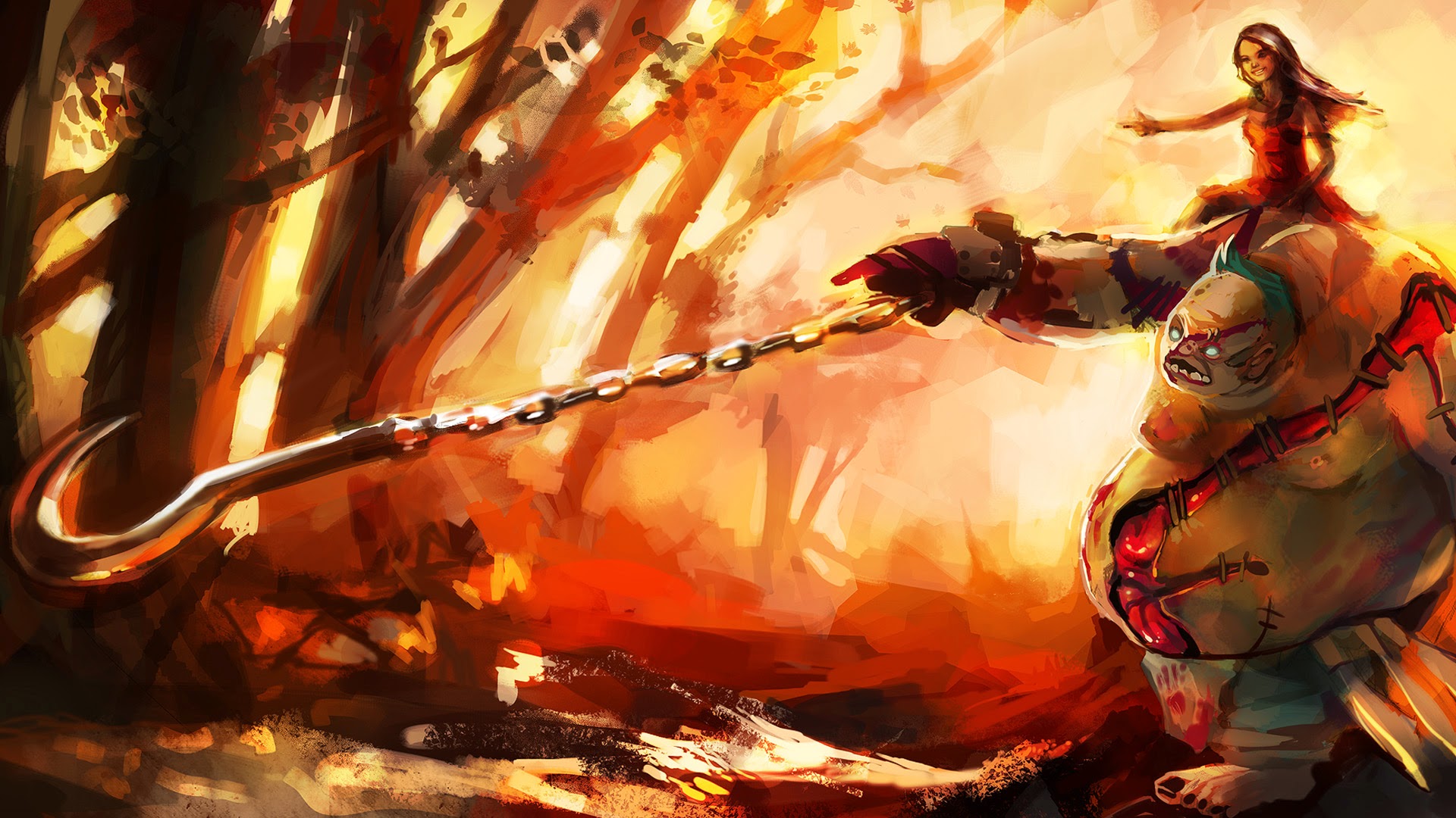 Pudge Dota 2 Art w5 Wallpaper HD