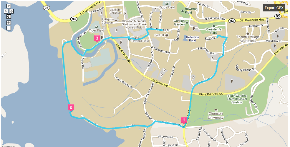 Clemson Campus Map