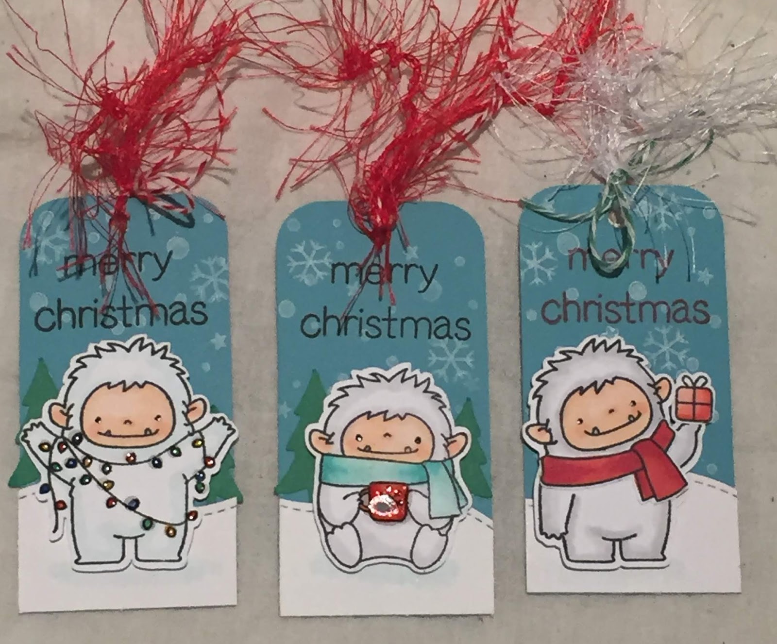 Vintage Scraps Canada: Yeti Christmas Tags