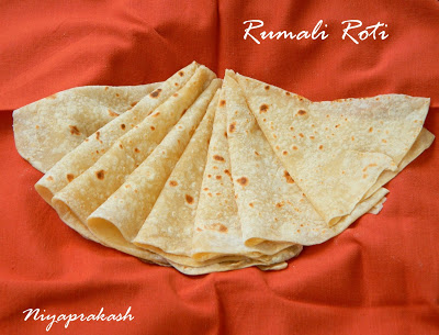 Niya's World: Rumali / Roomali Roti (Nita Mehta's recipe)