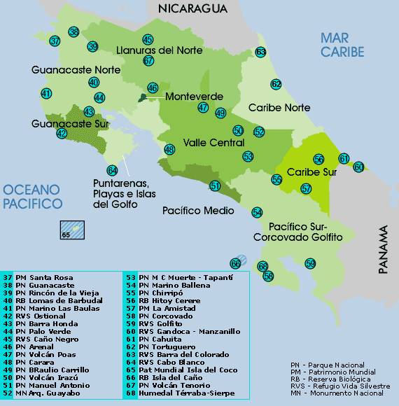 Costa Rica Wao!!: Parques Nacionales!!