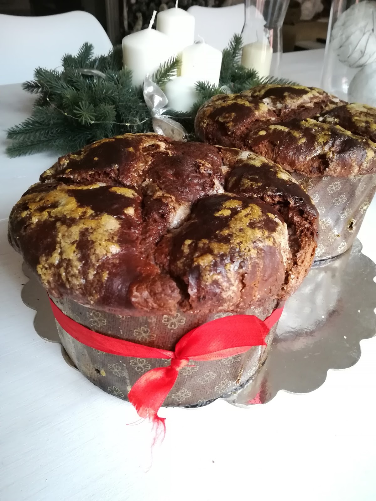 PANETTONE DE CHOCOLATE RELLENO DE CHOCOLATE