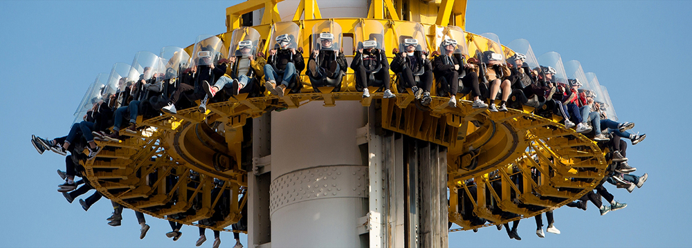 【假影片】韓國樂天世界自由落體遊樂設施天女散花？後製特效 | MyGoPen