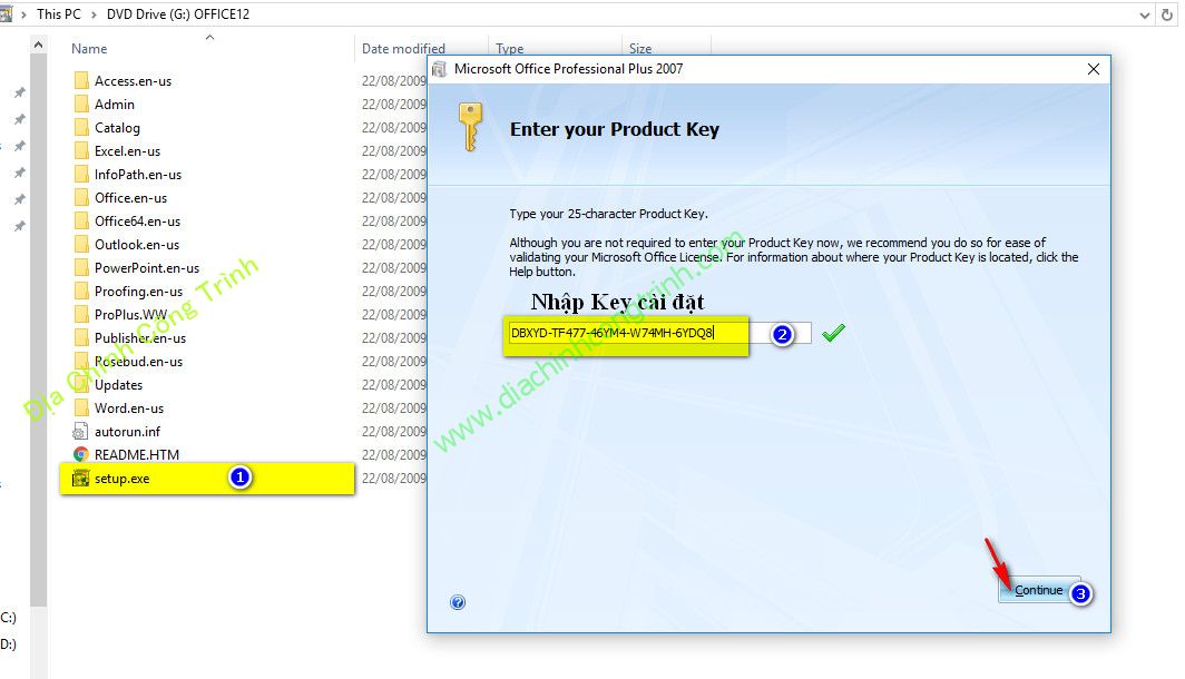 Trọn bộ Microsoft Office 2007 Retail (MSDN) - Hướng dẫn cài đặt Office 2007