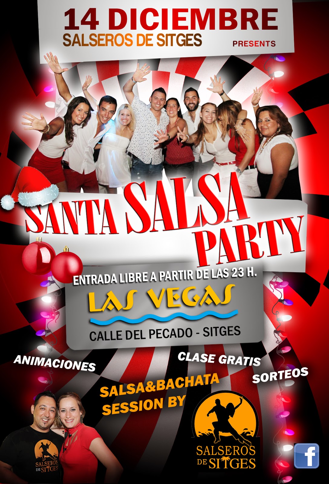 SALSEROS DE SITGES: FIESTA SANTA SALSA PARTY LAS VEGAS 14/12/2013