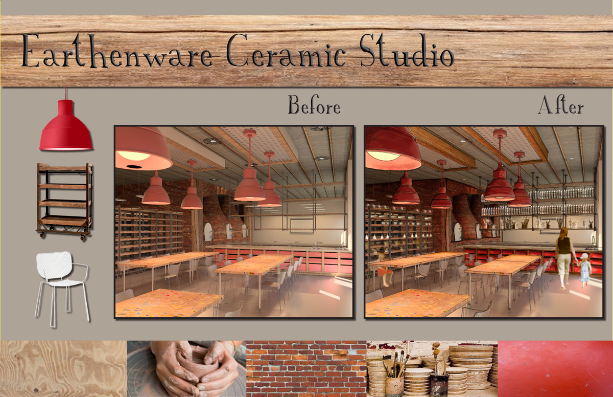 Revit for Interior Design Class: Final Rendering Composition