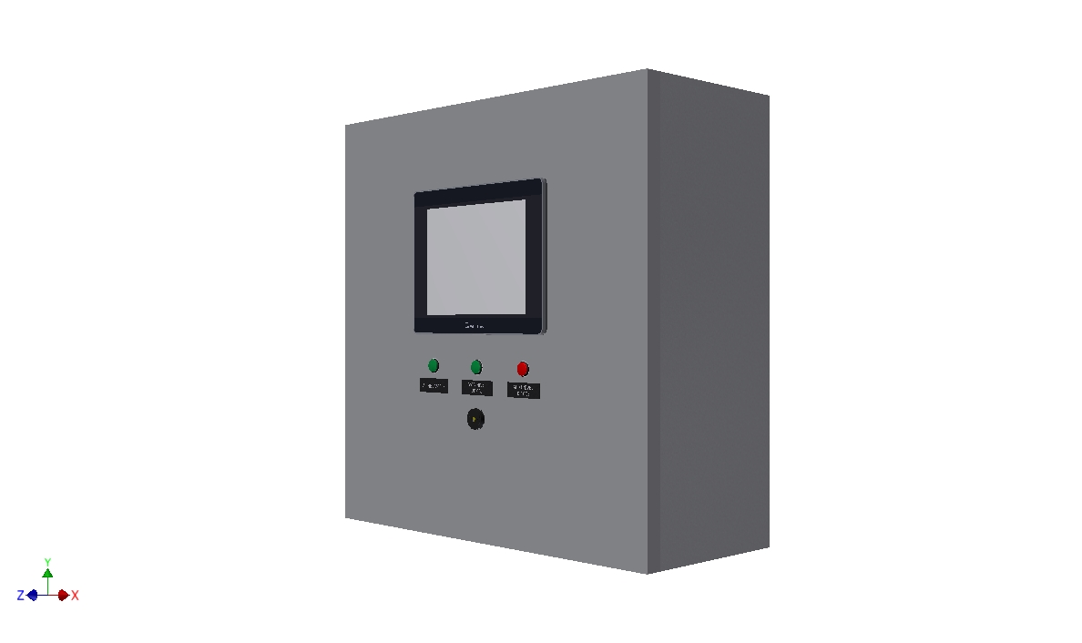 Algunos de mis diseños 3D en Autodesk Inventor: Gabinete con HMI/Luces ...