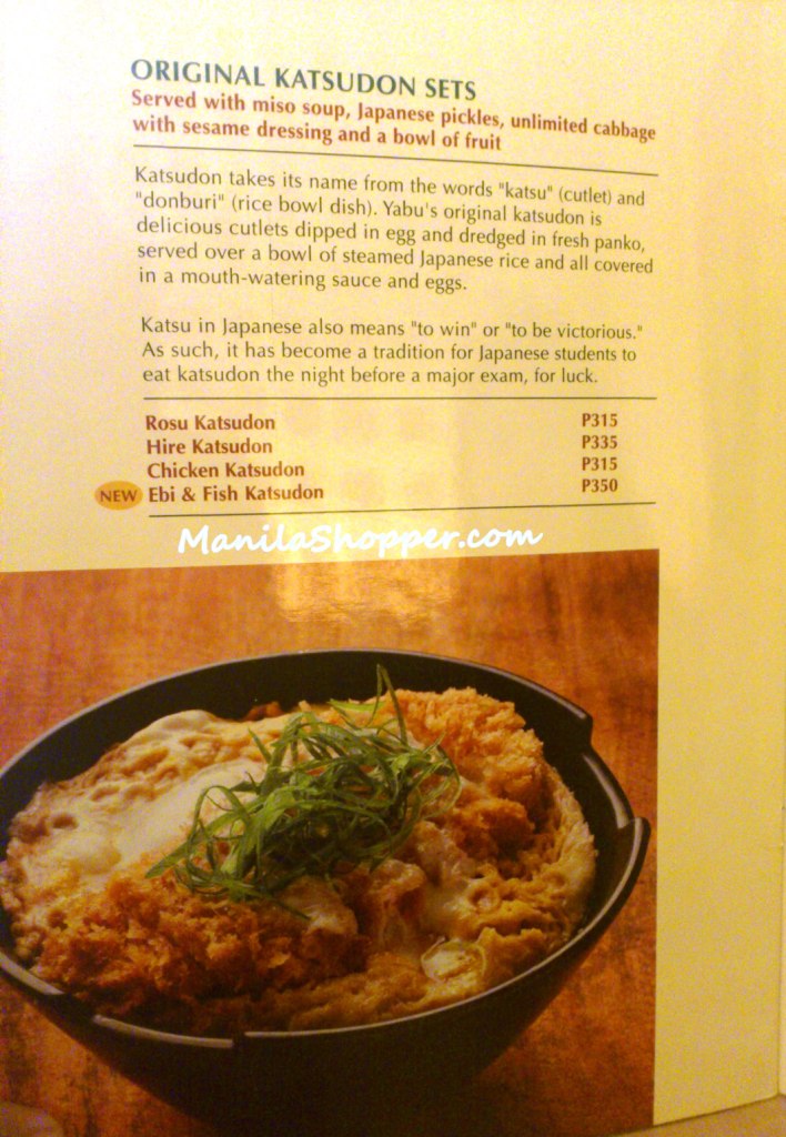 Manila Shopper: The Katsu-goodness in Yabu