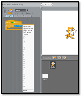 Basic Scratch Tutorial: How To Make The Sprite Move With Arrow Keys