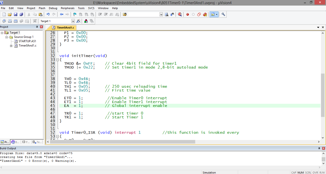 Just For Fun 8051at89c51 Timer0 And Timer1 Code Proteus Simulation