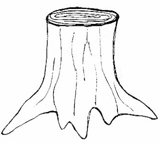 Tree Stump Coloring Coloring Pages