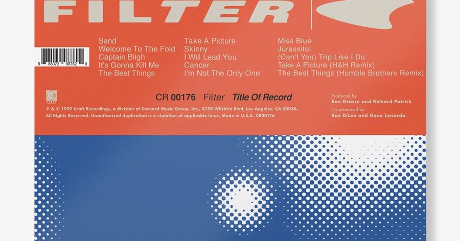 The Vinyl Anachronist: Filter's Title of Record 20th Anniversary LP