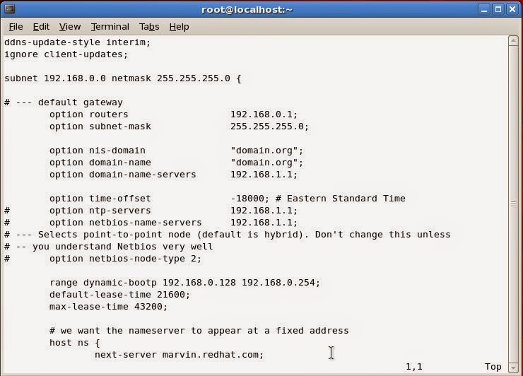 My Solutions: DHCP Server Configuration in RHEL 5