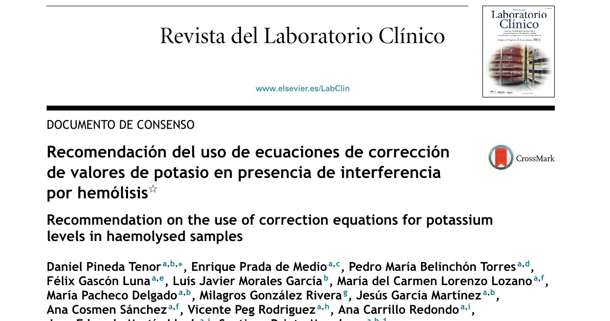Laboratorio deTerapia Intensiva: Recomendación del uso de ecuaciones de ...