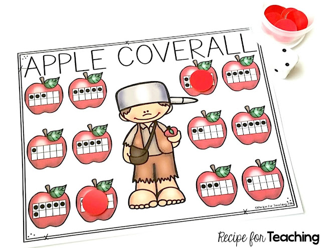 Johnny Appleseed Apple Coverall Games - Recipe for Teaching