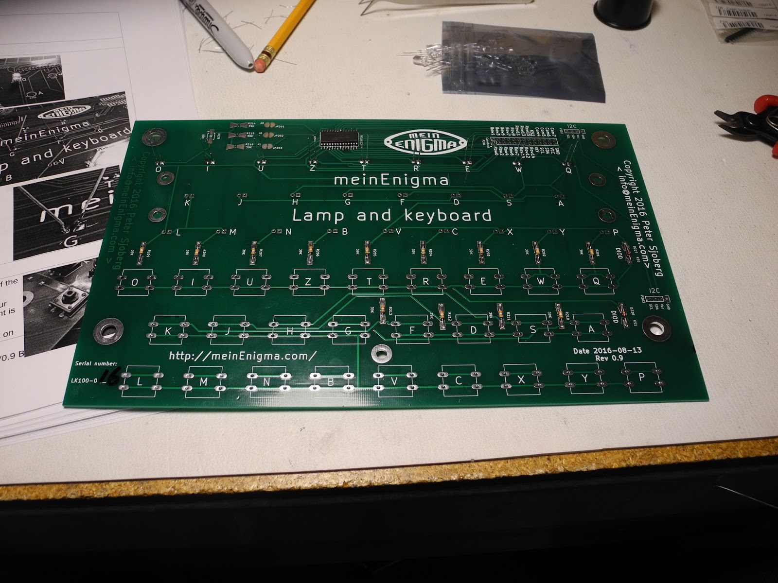 Jeff Tranter's Blog: The MeinEnigma Enigma Machine Kit - Assembly