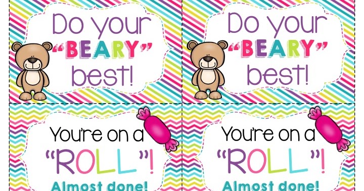 Classroom Freebies Too: Sweet Treats Labels for Testing Days