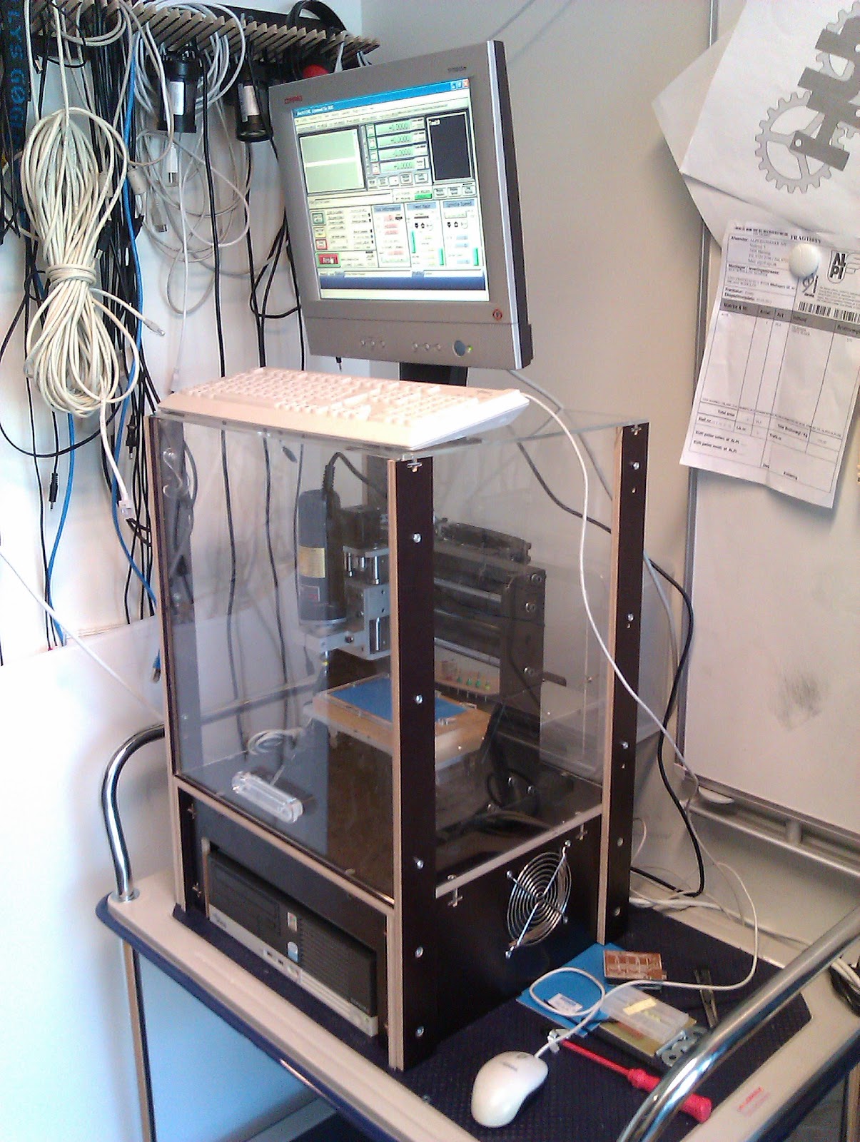New enclosure for desktop CNC machine. – Dzl's Evil Genius Lair